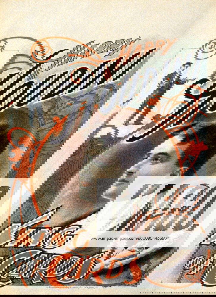 Magic Harry Houdini, the master of lithographic cards National Pr Eng ...