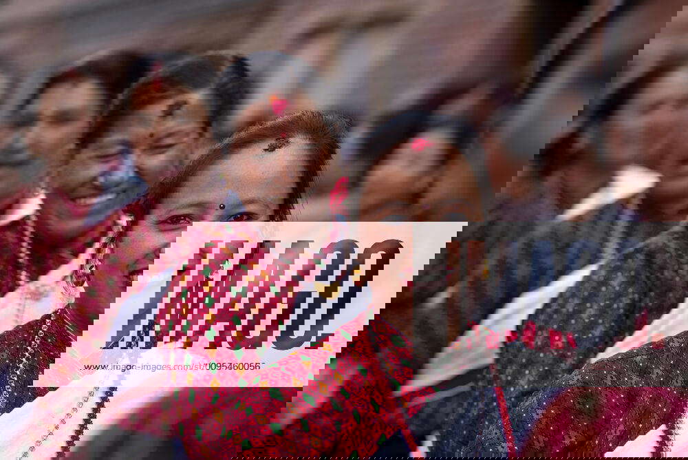 December 6, 2019, Kathmandu, Nepal: Devotees smile during the Indrayani ...