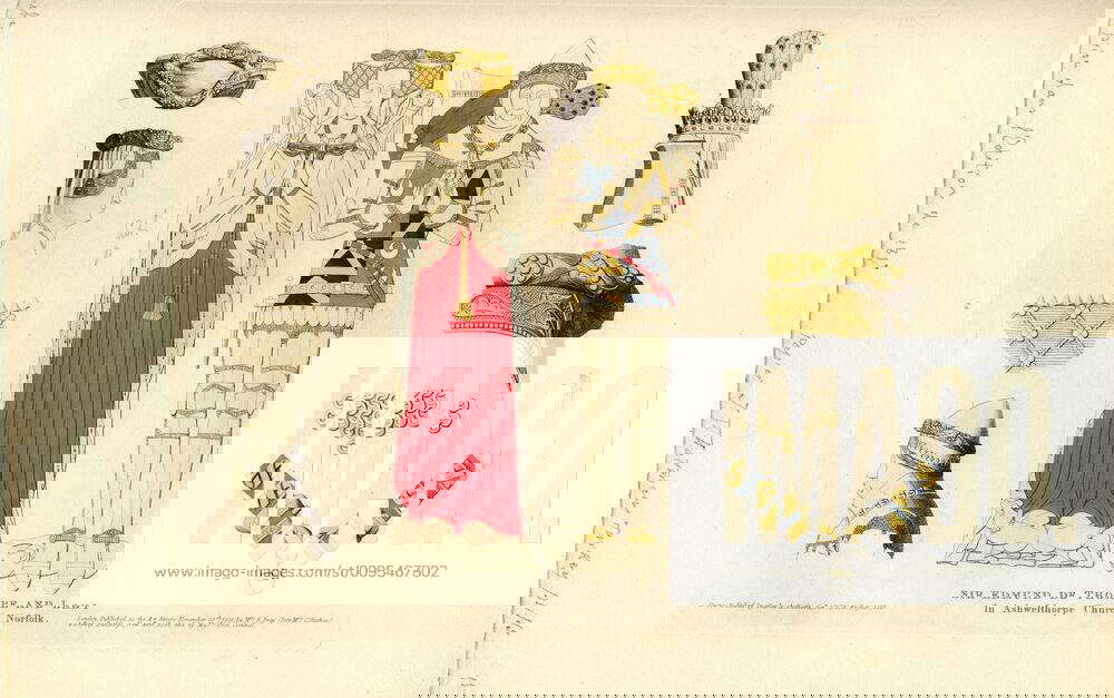 Sir Edmund de Thorpe and Lady. In Ashwelthorpe Church Norfolk 1, Tomb ...