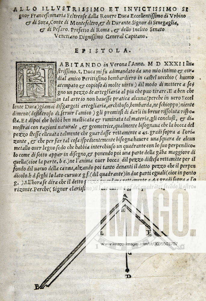 Science 16th century Graduated lead level for measuring angles ...