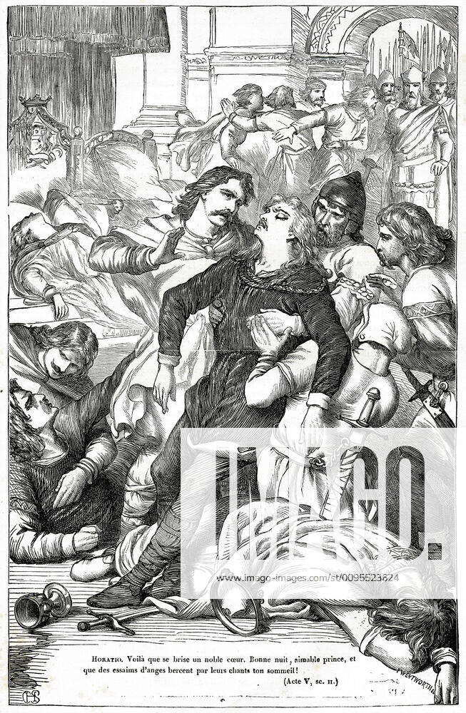 SHAKESPEARE Works Hamlet Act V scene 2 Death of Hamlet, Laertes, Queen ...