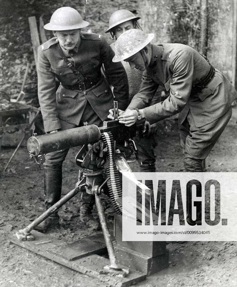 First World War Browning Machine Gun, water-cooled, tested here by the ...