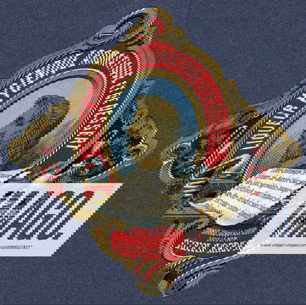 LIQUEUR XIXth s Elixir Raspail, hygienic aromatic and dessert liqueur ...