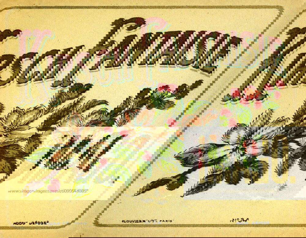 LABEL Liqueur Fancy kirsch label, circa 1920 Anonymous illustration ...