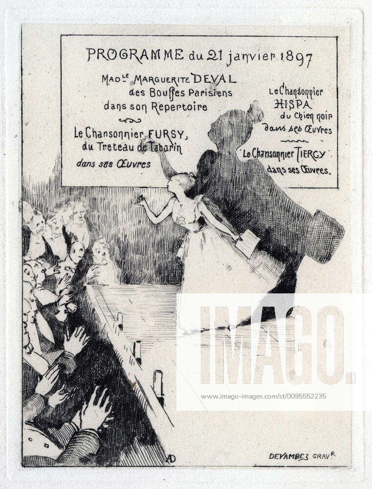 SPECTACLE XIXth s Program of a show evening on January 21, 1897, with ...