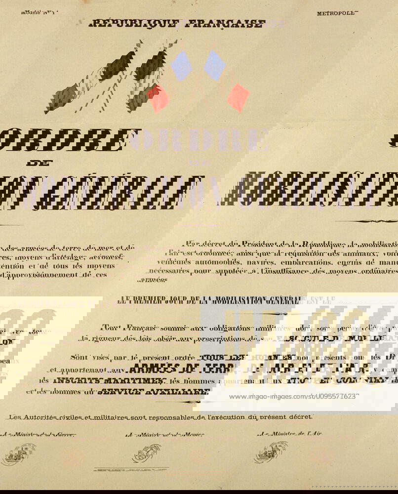 Second World War General mobilization order for 02 09 1939 September ...