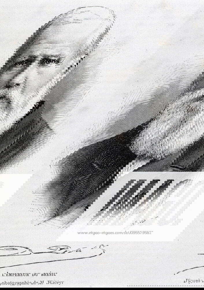 PEDRO II L Emperor of Brazil PEDRO II 1840 1889 Portrait after a ...