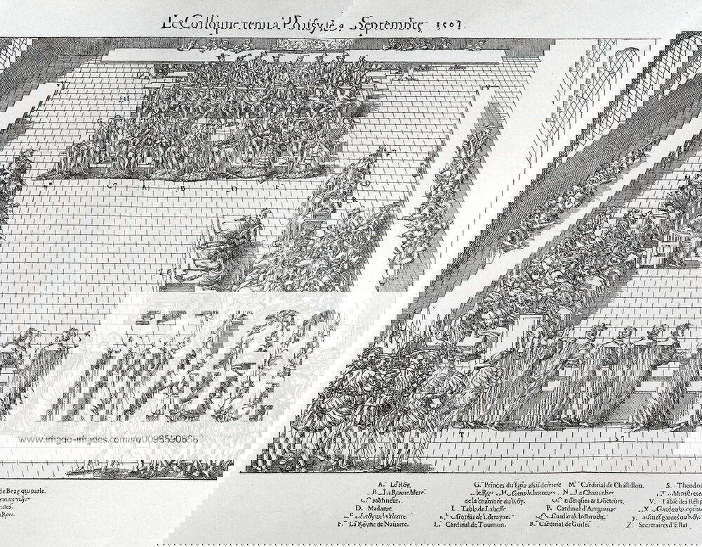 CHARLES IX Colloquium of Poissy in 1561, presided over by CHARLES IX ...