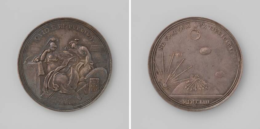 Beginning of the year 1753, Silver Medal. Front: The Netherlands ...
