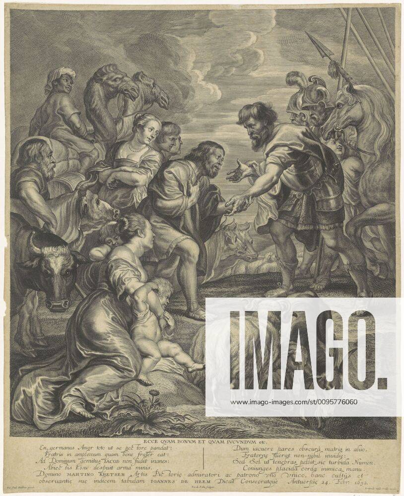 Reconciliation of Jacob and Esau, The brothers Jacob and Esau fall into ...