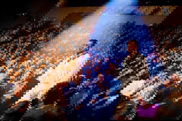 Italian comedians duo Pio e Amedeo on stage Pio e Amedeo is a duo of ...