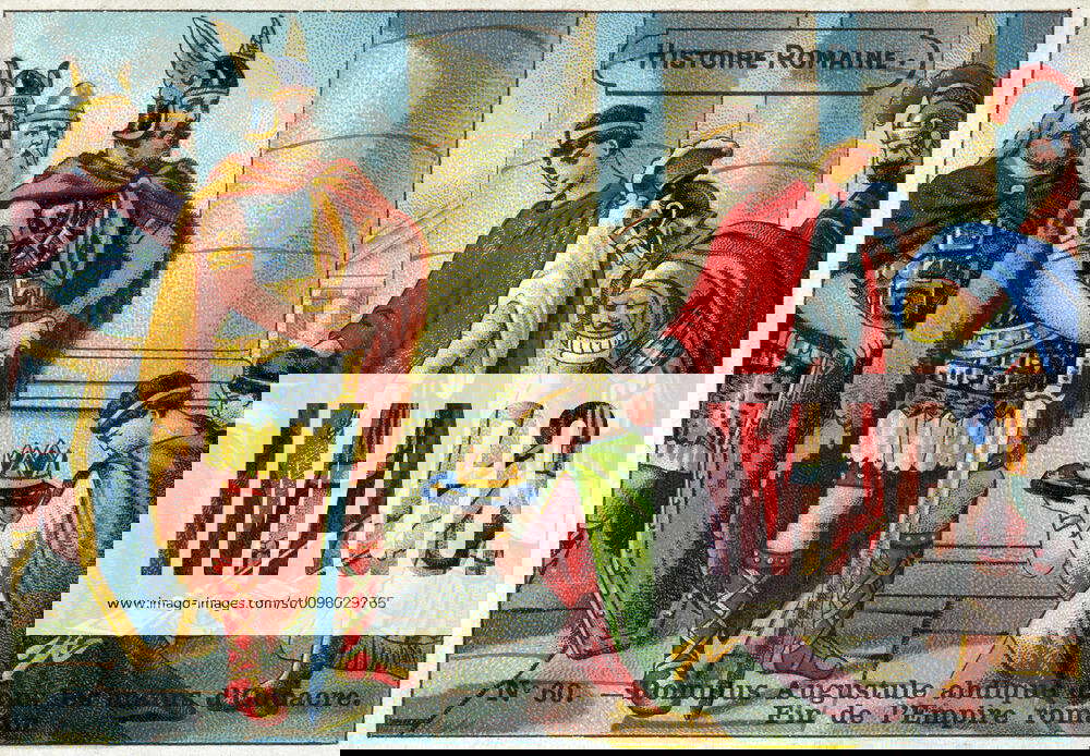 ROMAN EMPIRE Romulus Augustule deposits the imperial insignia in the ...