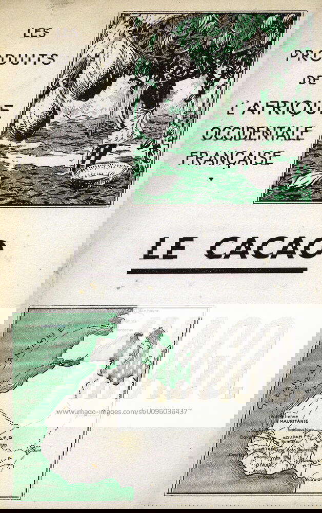 COLONIES of the 1930s Products of French West Africa Cocoa Advertising ...