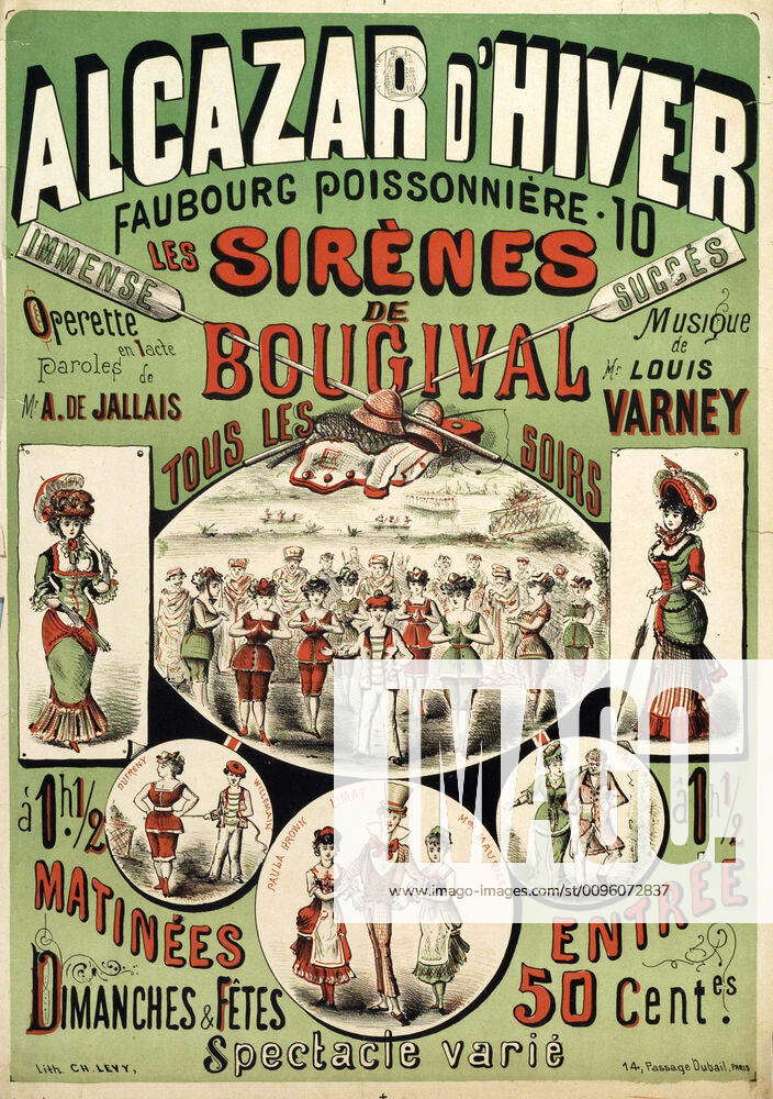 SHOW XIXth century Alcazar d winter, suburb Poissonniere les sirenes de ...