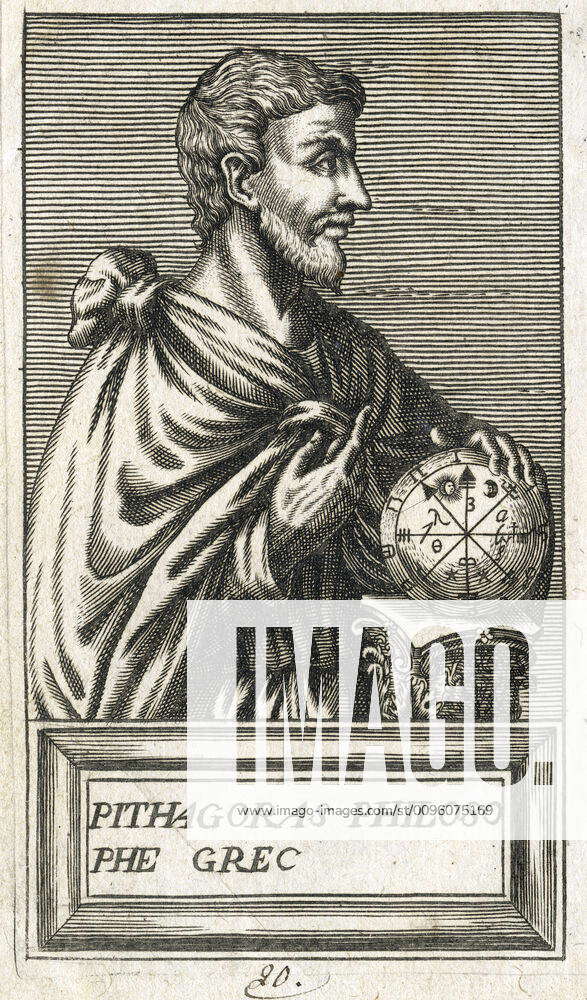 PYTHAGORA Portrait of PYTHAGORA Anonymous illustration for a 17th century engraving taken from the