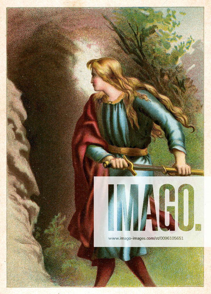 William SHAKESPEARE Works Imogene dressed as man entering Belarius cave ...