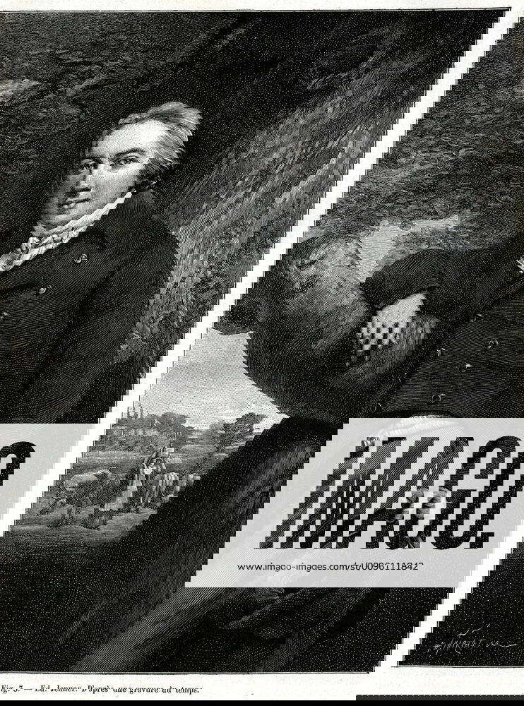 JENNER Edward Portrait d Edward JENNER 1749 1823 Illustration from the ...