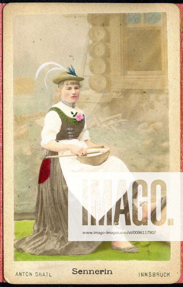 TYROL Costume Woman of Sennerin Photograph by Anton Gratl ca. 1890 from ...