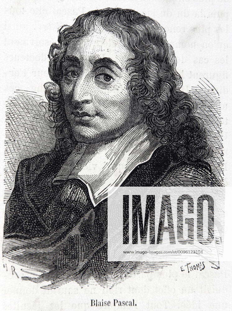 PASCAL Blaise Portrait de Blaise Pascal 1623 1662 Illustration from ...