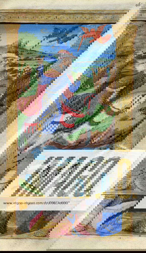 KING DAVID David confronts the angel of vengeance Low David kneeling in ...