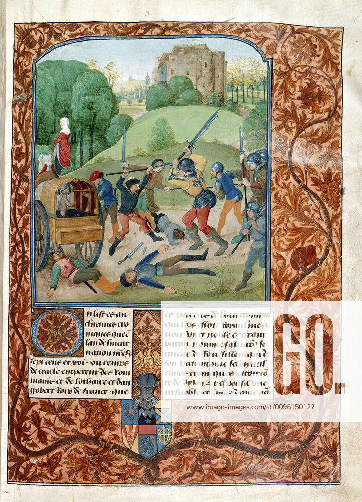 MIDDLE AGE Thieves Men-at-Arms attack and derobent the contents of a ...