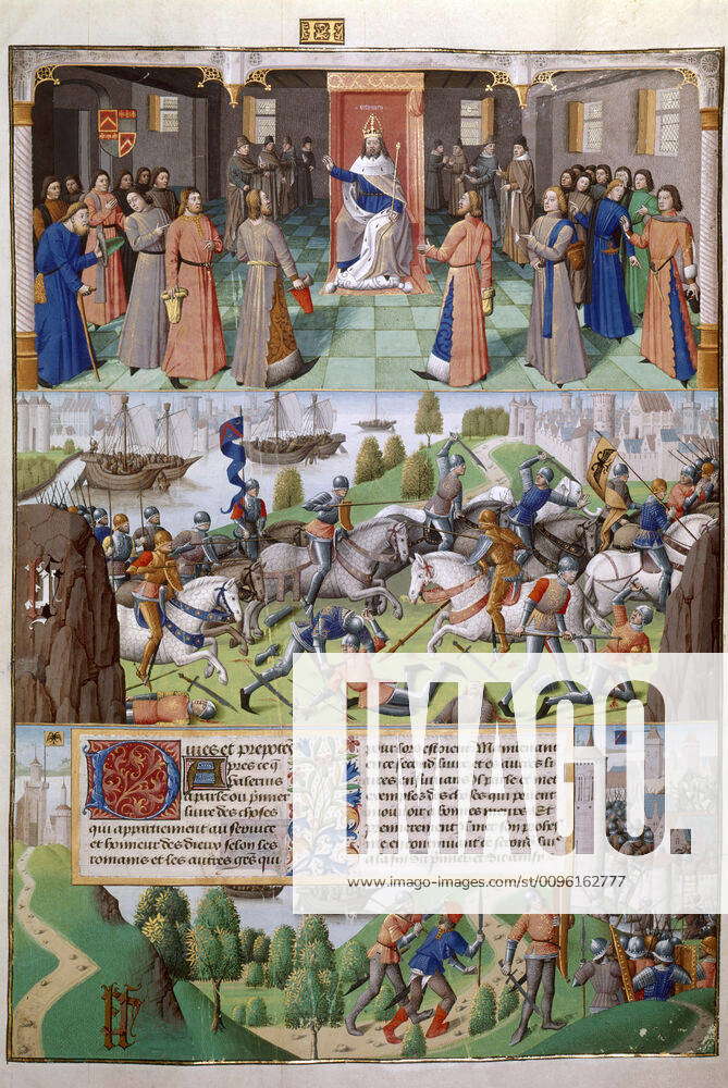 ANTIQUE ROME Augustus presiding at the high court Fulvius Flaccus at ...