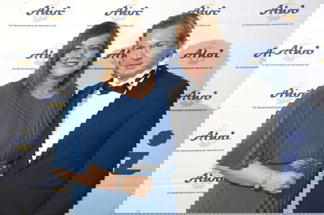 Katharina Fegebank with partner Mathias Wolff at the 14th New Years ...