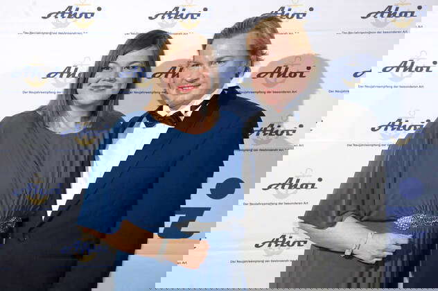 Katharina Fegebank with partner Mathias Wolff at the 14th New Years ...