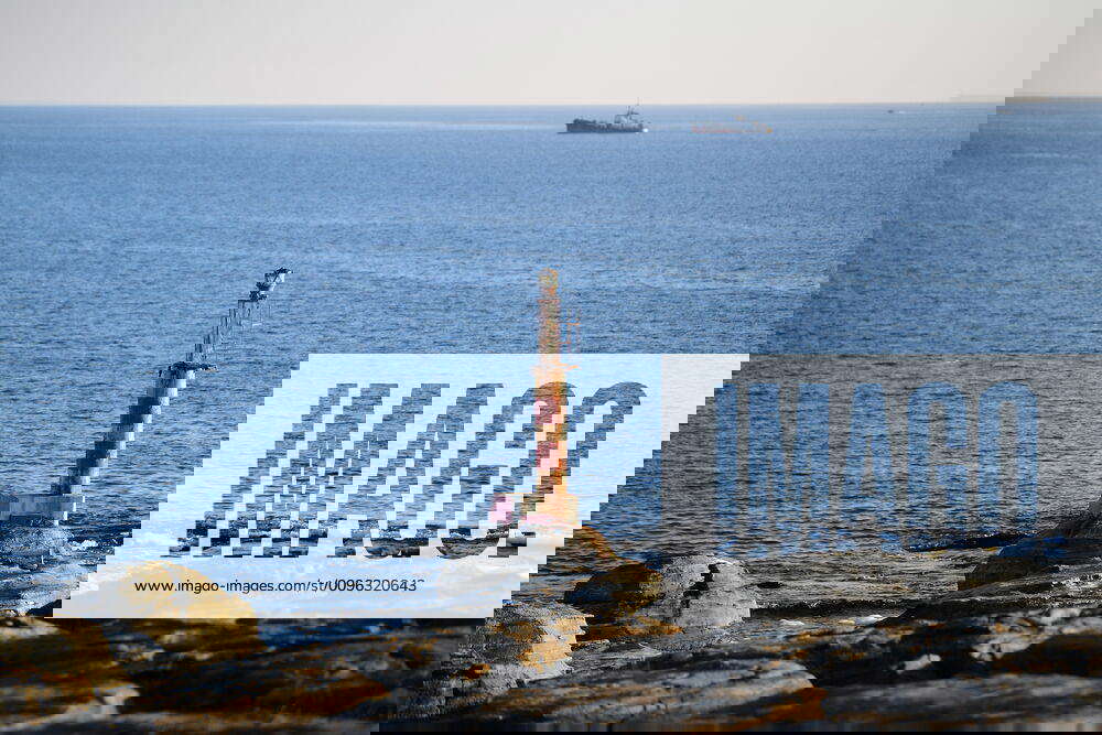 PRIMORYE TERRITORY, RUSSIA - JANUARY 21, 2020: A light (lighted beacon ...