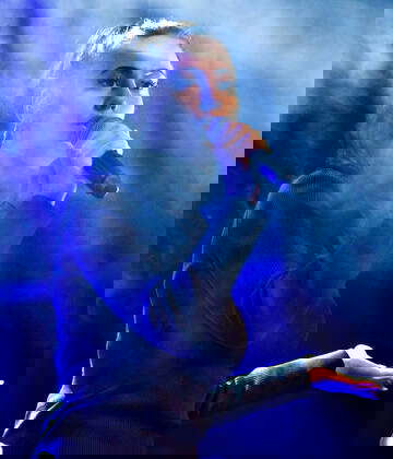 Steppe wolf 2020 The Danish rapper Tessa on stage at Bremen Theater at ...