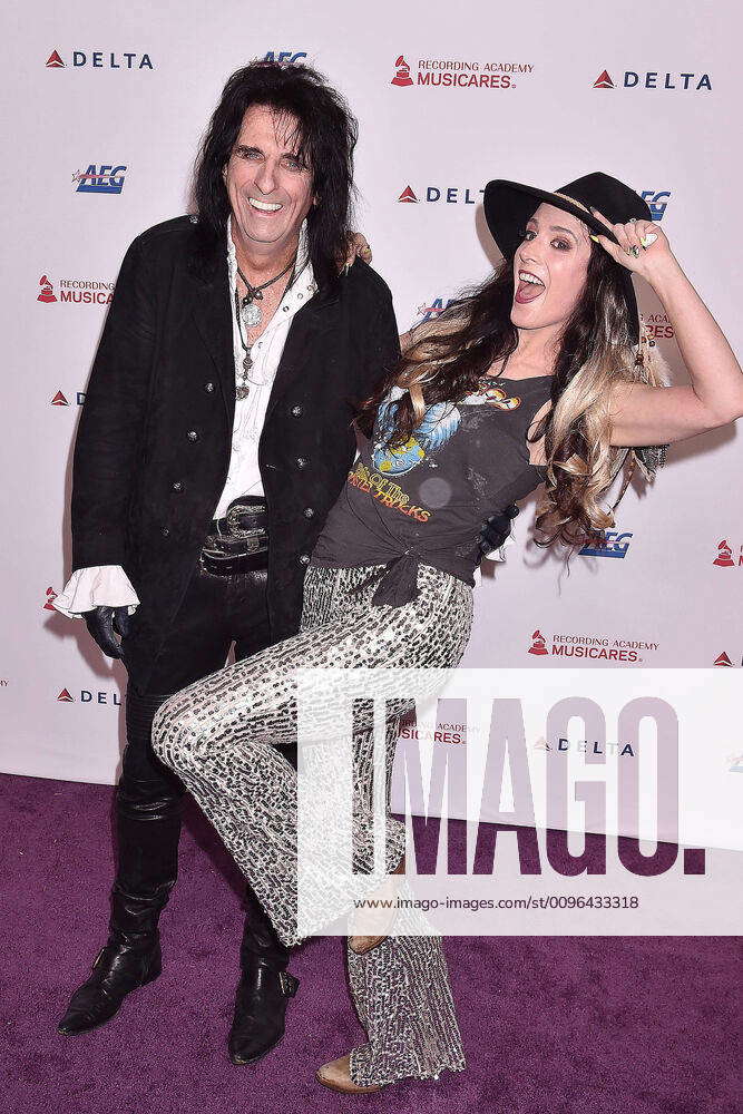 Alice Cooper and his daughter Calico Cooper at the MusiCares Person Of ...