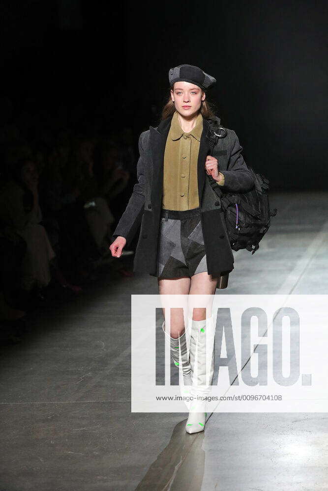 KYIV, UKRAINE - FEBRUARY 02, 2020 - Fashion model wears an outfit from ...