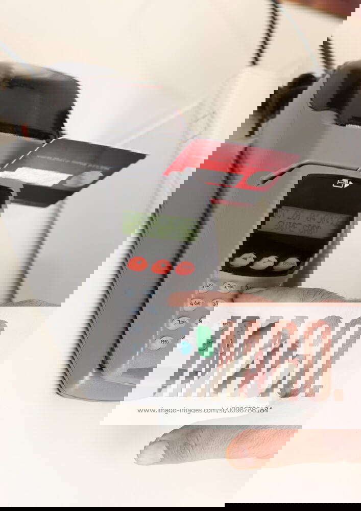 Credit or debit card transaction A retailer, salesman or customer using ...