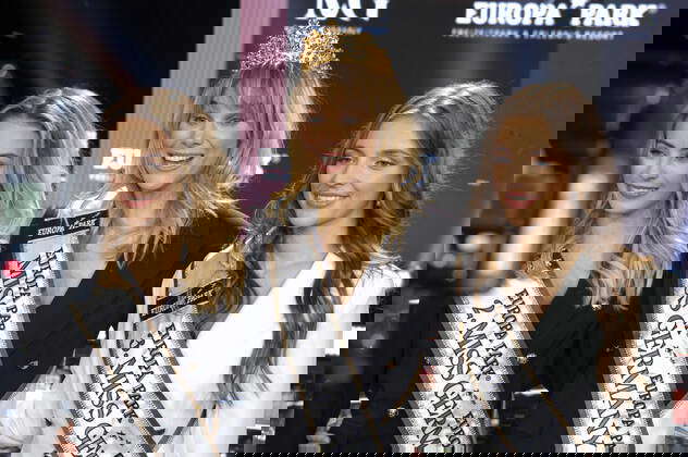 Second placed Lara Runarsson, Miss Germany 2020 winner Leonie Charlotte ...