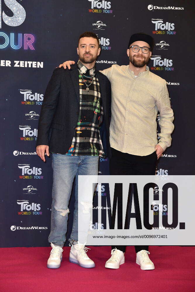 Justin Timberlake and Mark Forster at the photocall for the animation ...