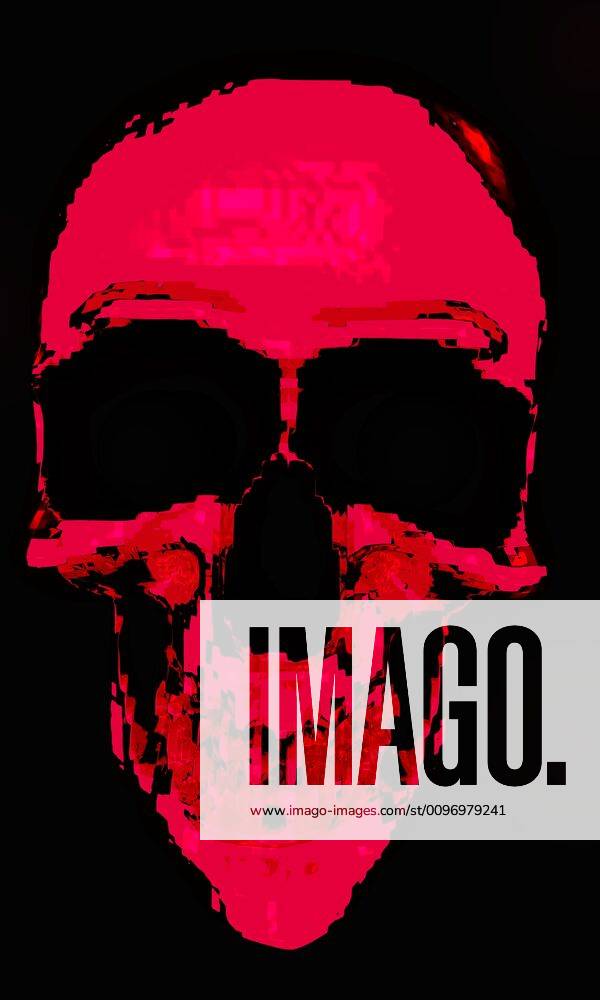 Digital Skull An illustrated skull with a hot, digital like appearance