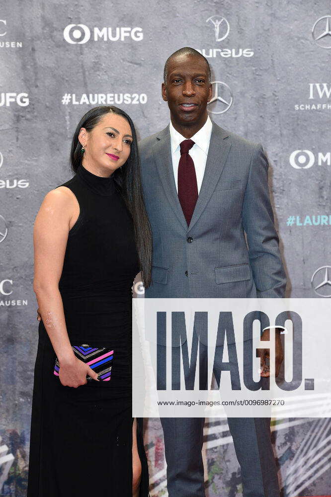 Michael Johnson with his wife Armine Shamiryan at the Laureus World ...
