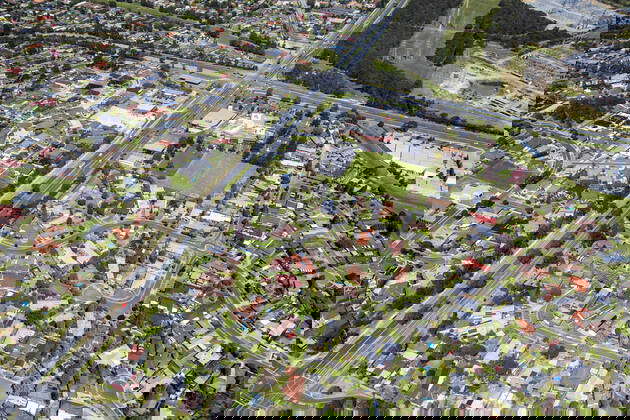 Aerial view of Rowville in Melbourne s East. Rowville Victoria