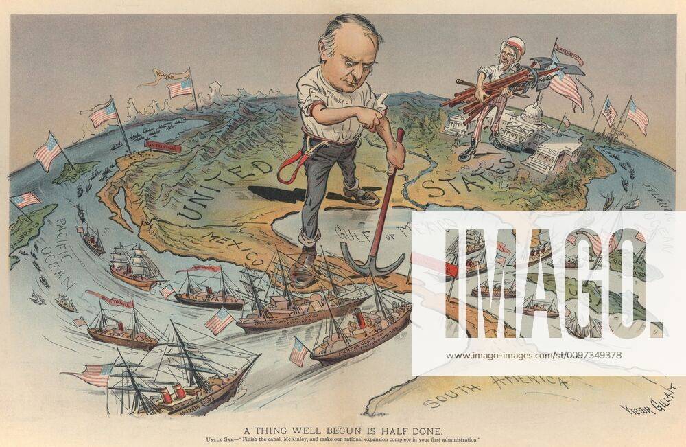 A THING WELL BEGUN IS HALF DONE, JUDGE Magazine political cartoon, Oct ...