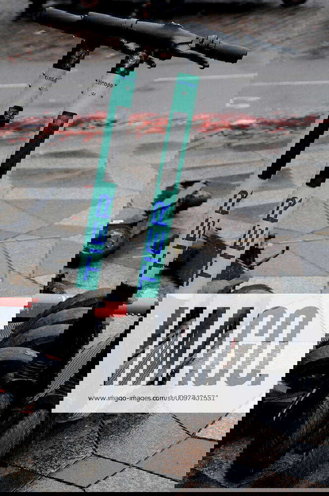 Copenhagen Denmark 29..February 2020 Tier electric scooters is Berlin ...