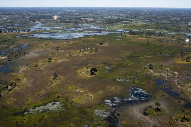 Aerial views from Camp Savute Elephant Camp by Orient Express in ...