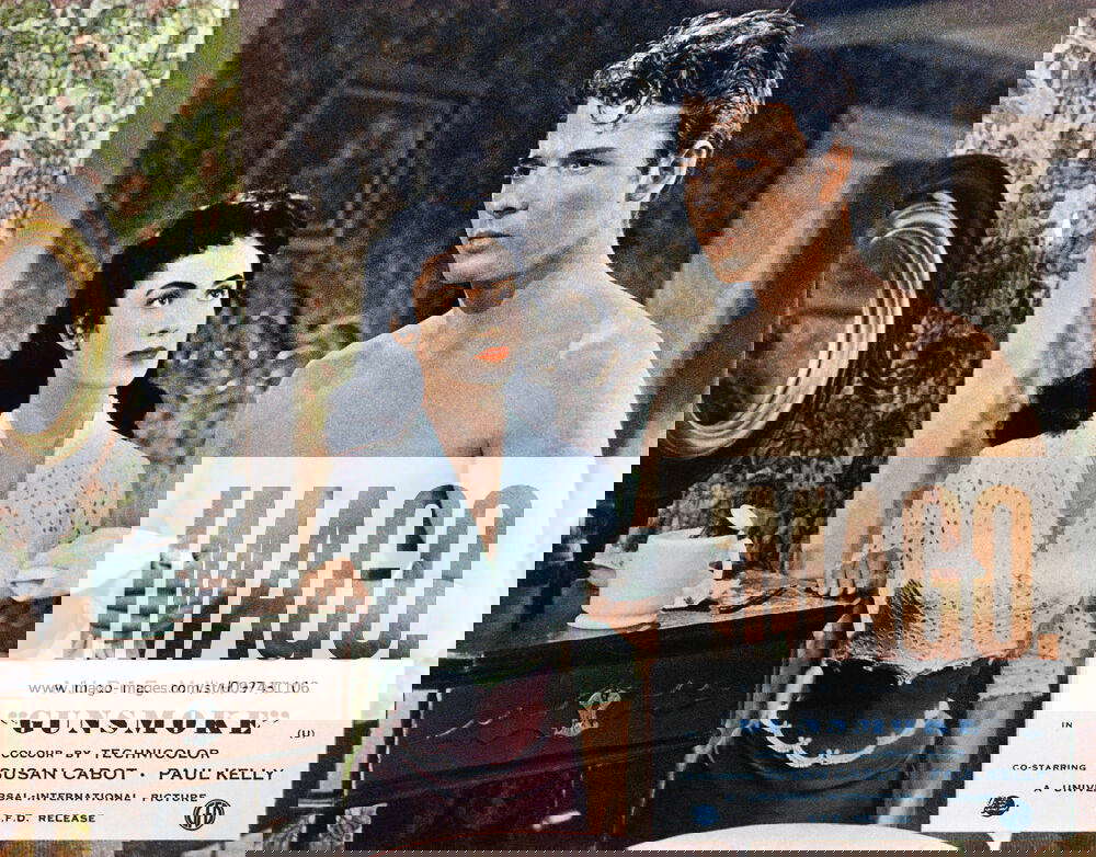 GUNSMOKE, from left: Susan Cabot, Audie Murphy