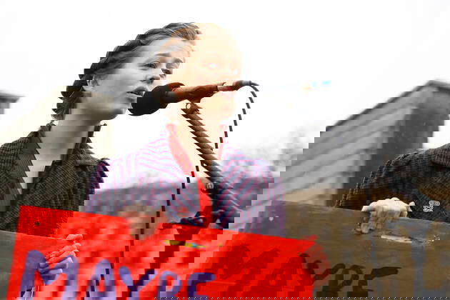 Clara Mayer climate activist at the climate strike s for Future GER ...