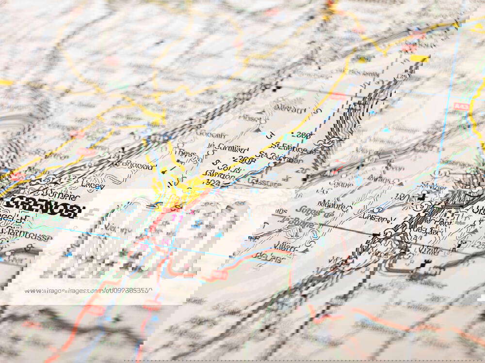 Map of Grenoble Map of Grenoble in France