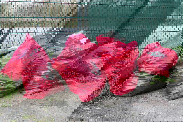 Civic engagement against garbage Garbage that has been removed from the ...