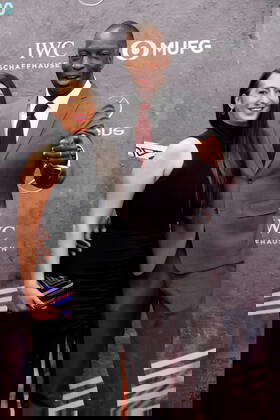 Michael Johnson with his wife Armine Shamiryan at the Laureus World ...