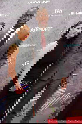 Michael Johnson with his wife Armine Shamiryan at the Laureus World ...