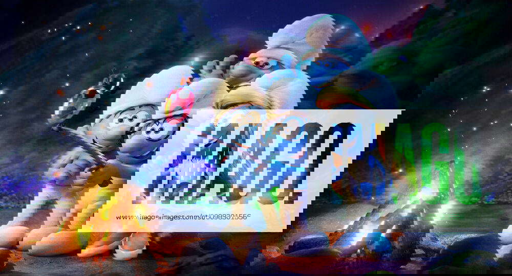 SMURFS: THE LOST VILLAGE, from left: Snappy, Hefty (voice: Joe ...