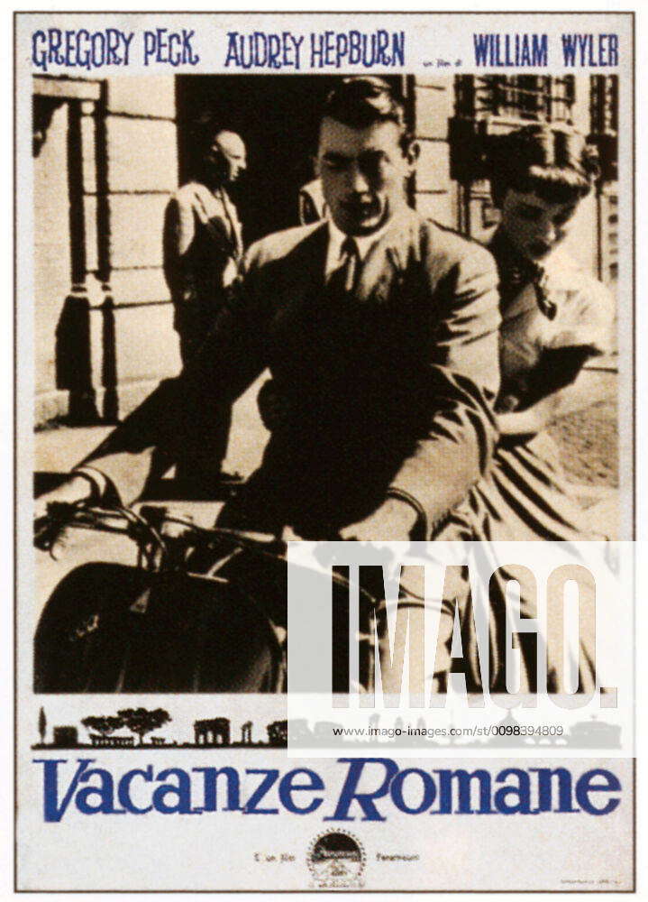 ROMAN HOLIDAY, from left: Gregory Peck, Audrey Hepburn on Italian ...