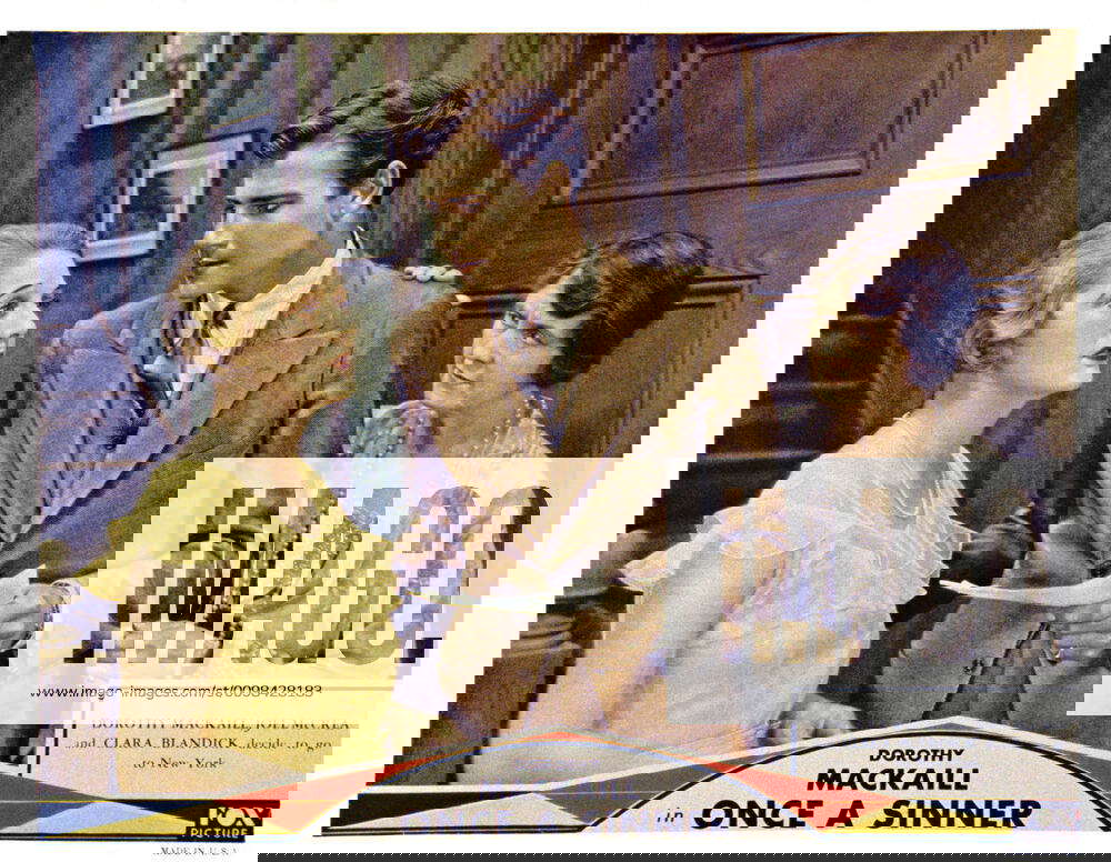 ONCE A SINNER, US lobbycard, from left: Dorothy Mackaill, Joel McCrea ...